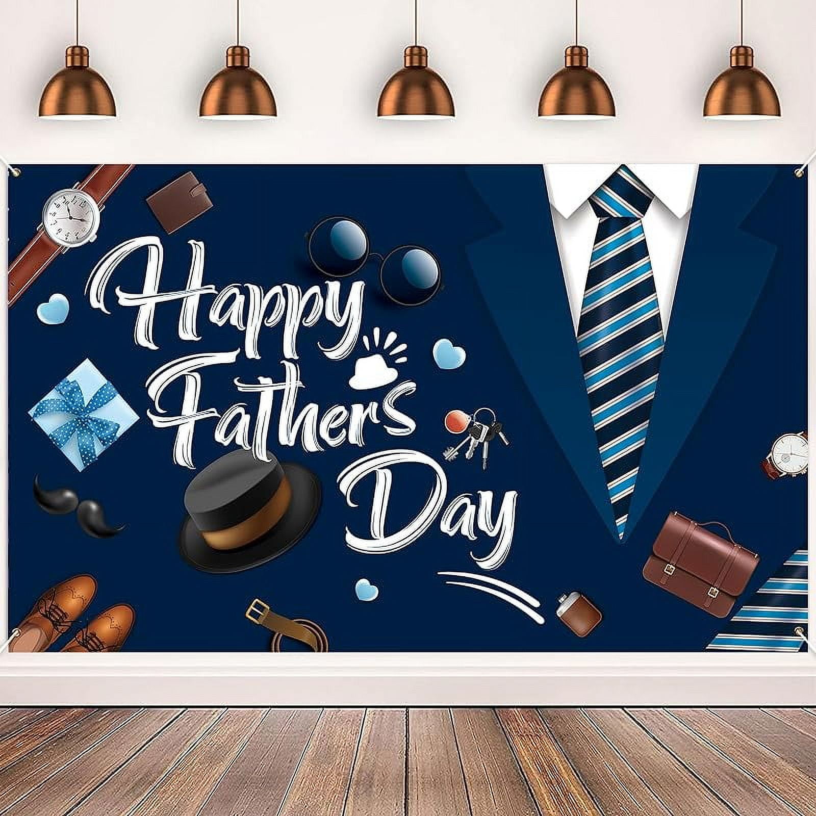 Happy Father's Day Backdrop, 72.8" X 43.3" Fathers Day Banner Backdrop ...