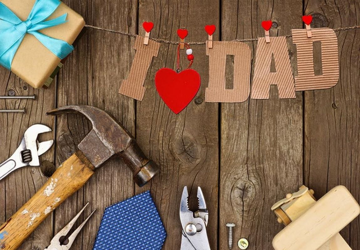 Happy Father's Day Backdrop Donuts Dad Sprinkles Decorations Banner ...