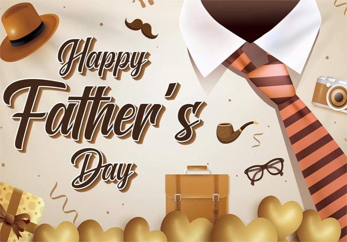 Happy Father's Day Backdrop Donuts Dad Sprinkles Decorations Banner ...