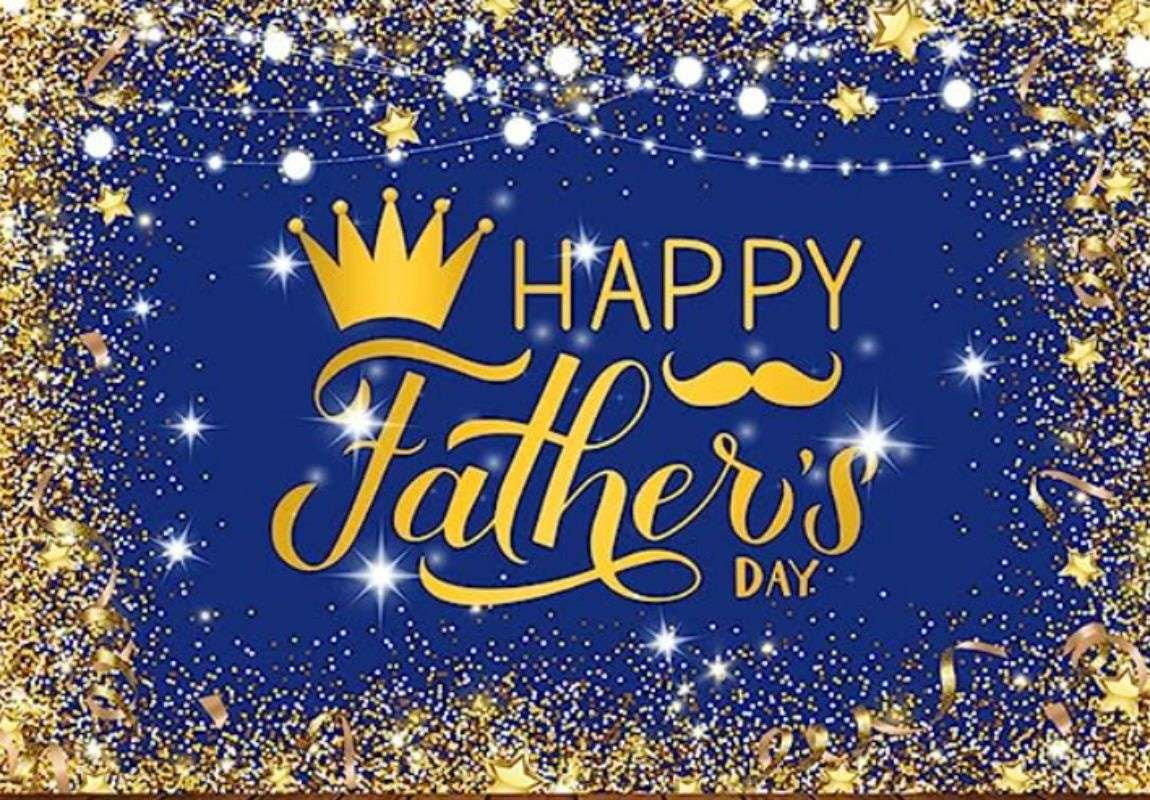 Happy Father's Day Backdrop Gold Black Balloons Thanks Dad Theme Party ...