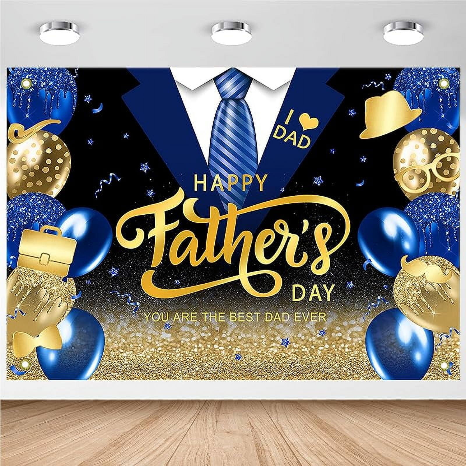 Happy Father's Day Backdrop I Love Dad Father's Day Party Decorations ...