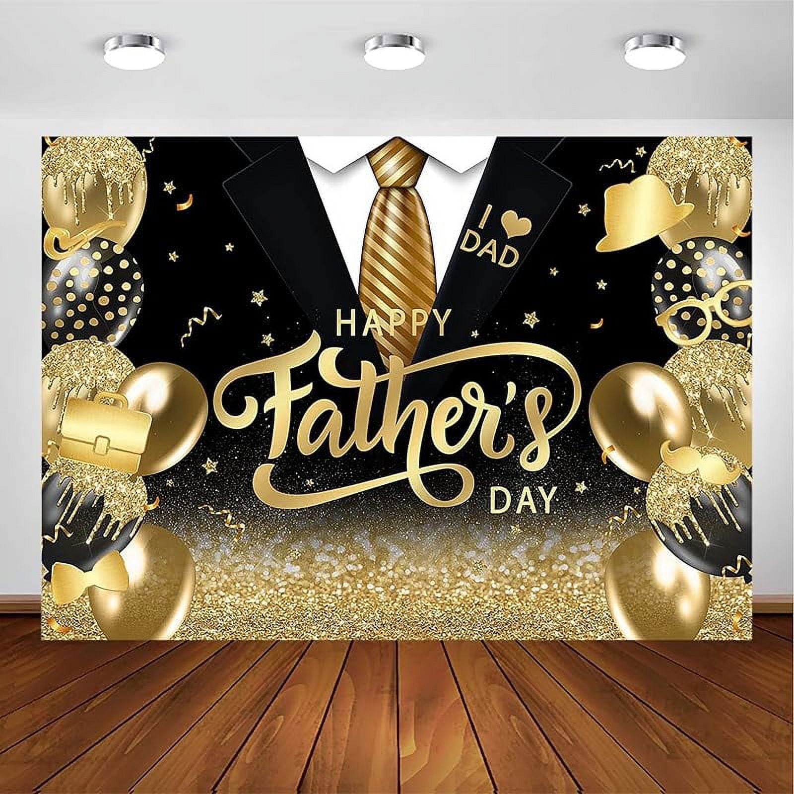 Happy Father's Day Backdrop I Love Dad Father's Day Party Decorations ...
