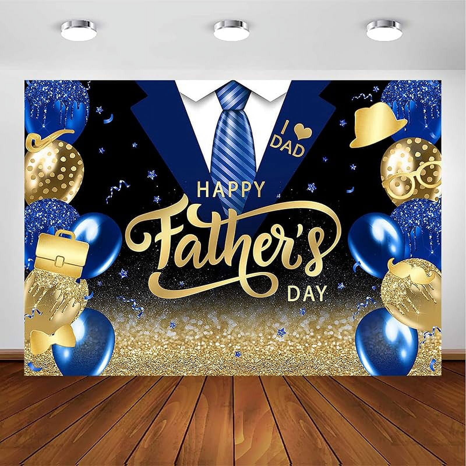 Happy Father's Day Backdrop I Love Dad Father's Day Party Decorations ...