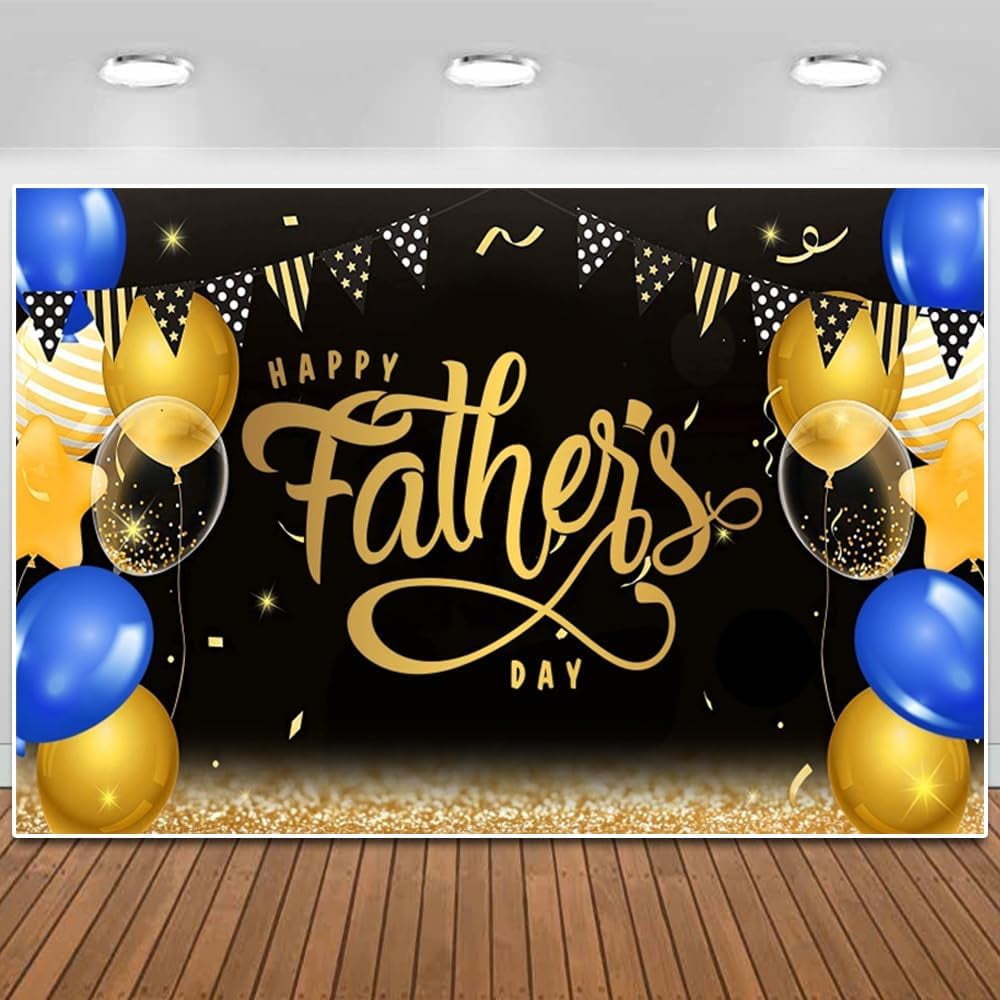 Happy Father's Day Backdrop Thanks Dad I Love Dad Father's Day Party ...