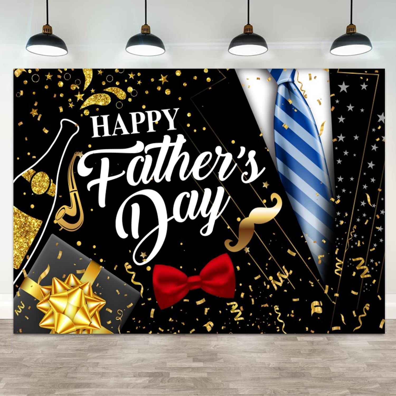 Happy Father's Day Backdrop Tuxedo Tie Suit Photography Background Best ...