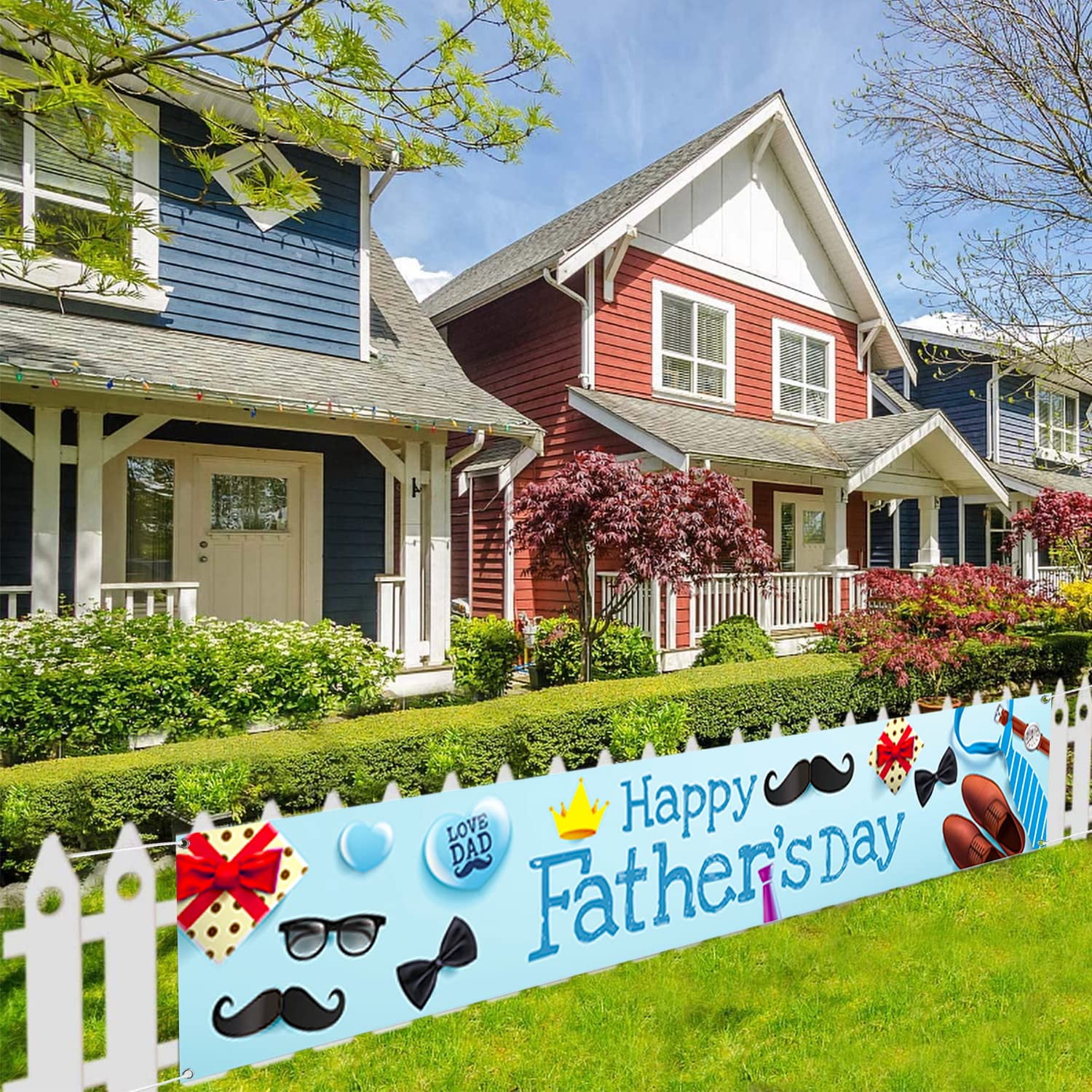 Happy Father's Day Banner Fathers Decorations for Yard Sign Holiday ...