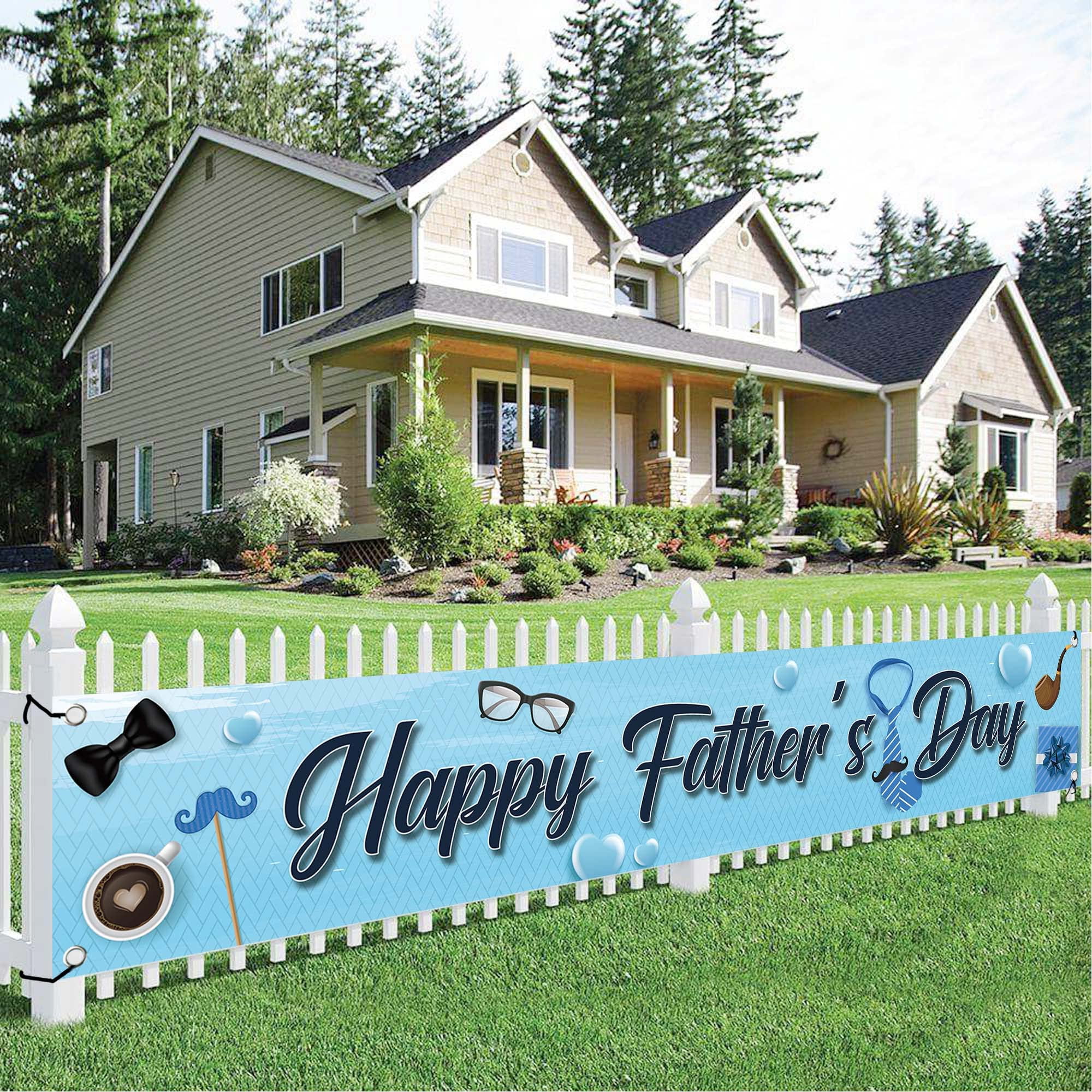 Happy Father’s Day Banner Lawn Sign Porch Sign Father’s Day Party ...