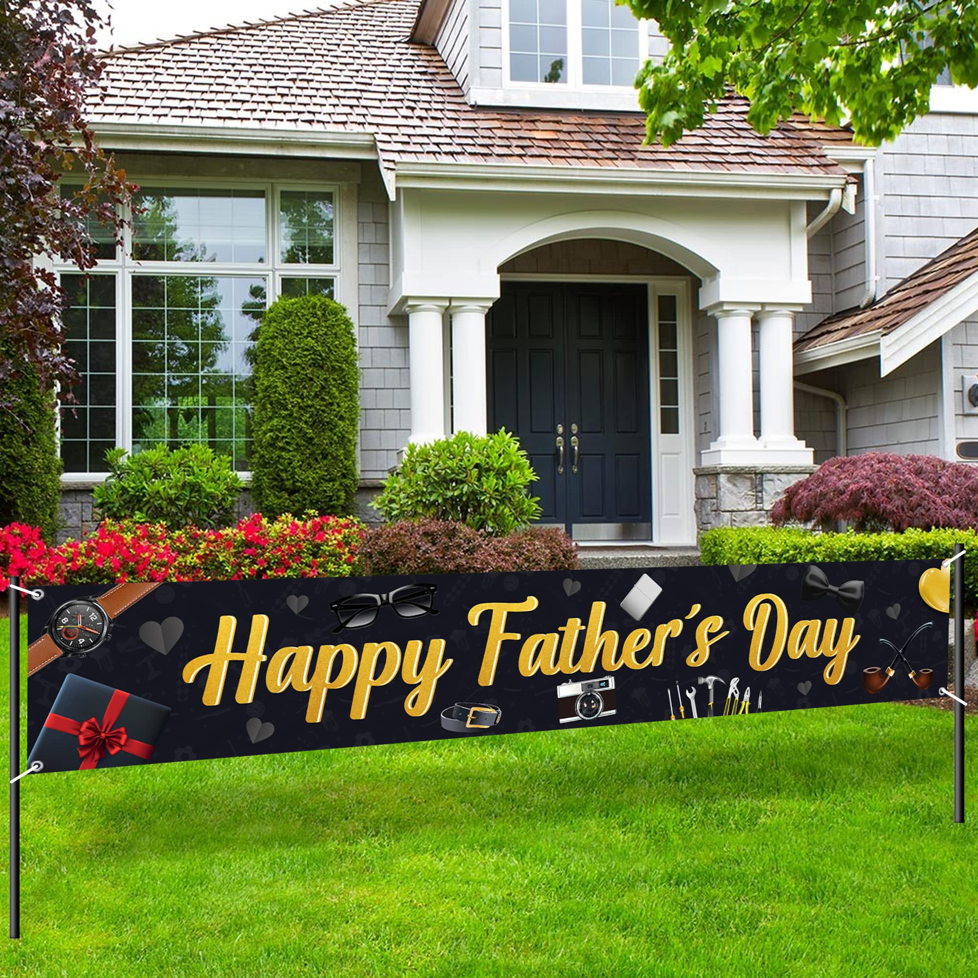 Happy Father’s Day Banner Lawn Sign Porch Sign Father’s Day Party ...