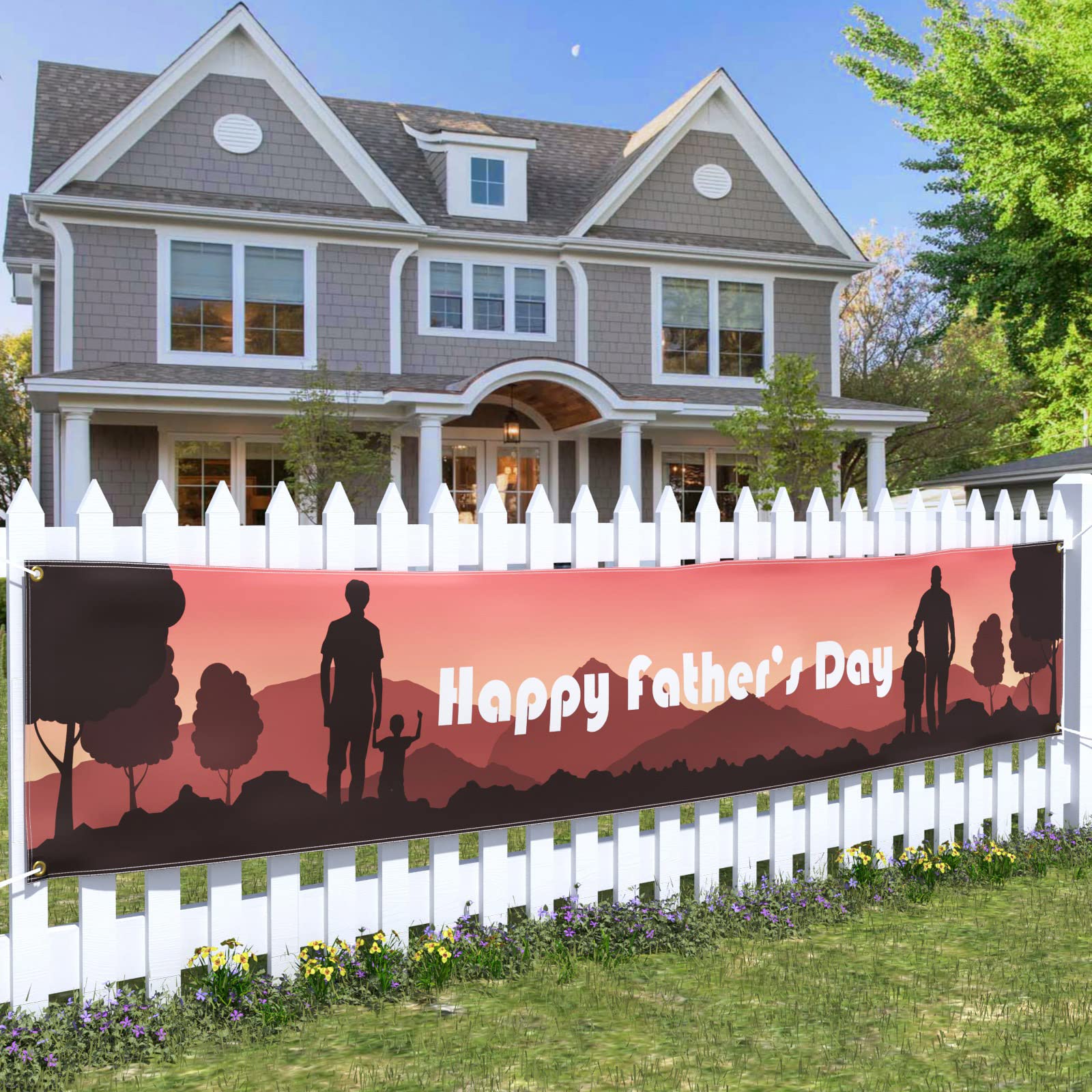 Happy Father’s Day Banner Lawn Sign Porch Sign Father’s Day Party ...