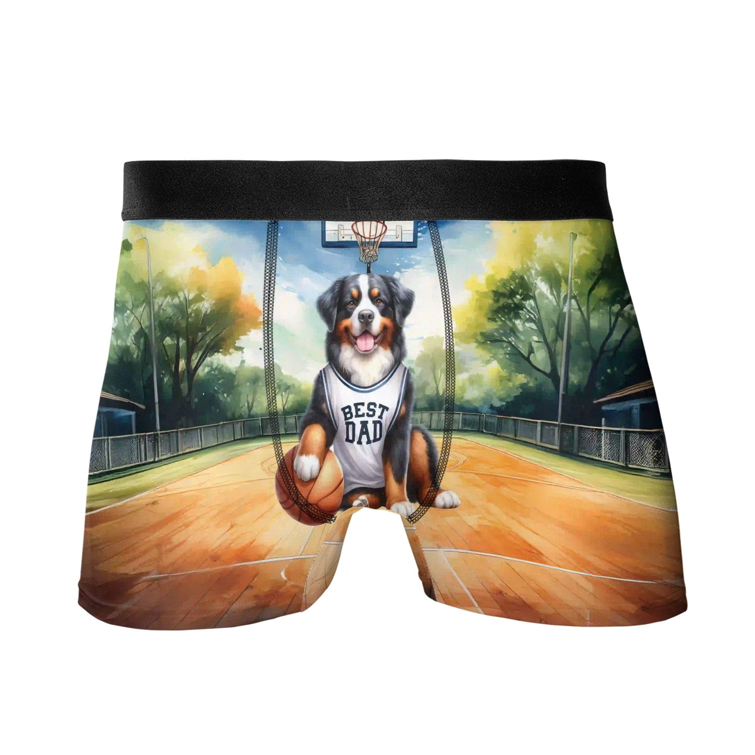 Happy Father's Day Bernese Mountain Dog Playing Basketball with Best ...
