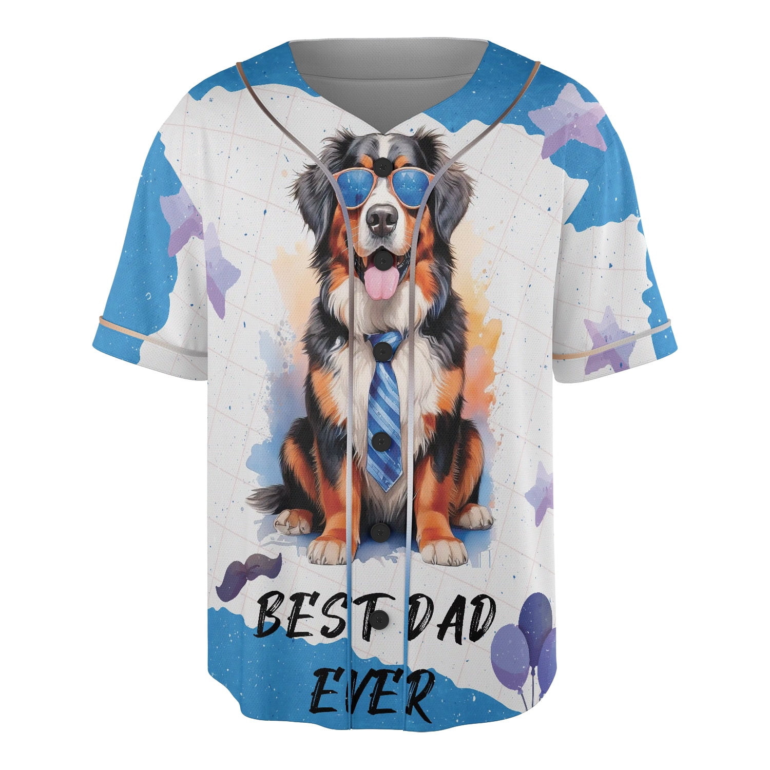 Happy Father's Day Best Bernese Mountain Dog Cool Dad Ever All Over Print 3D Baseball Shirt ...