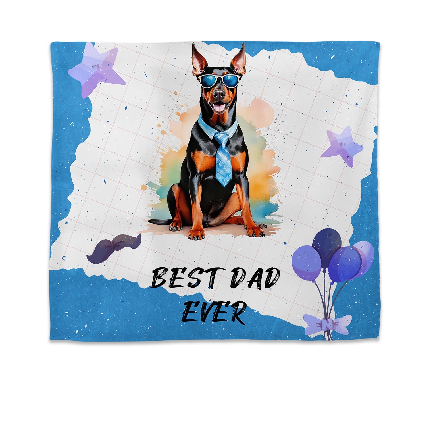 Happy Father's Day Best Doberman Pinscher Cool Dad Ever Tapestry ...