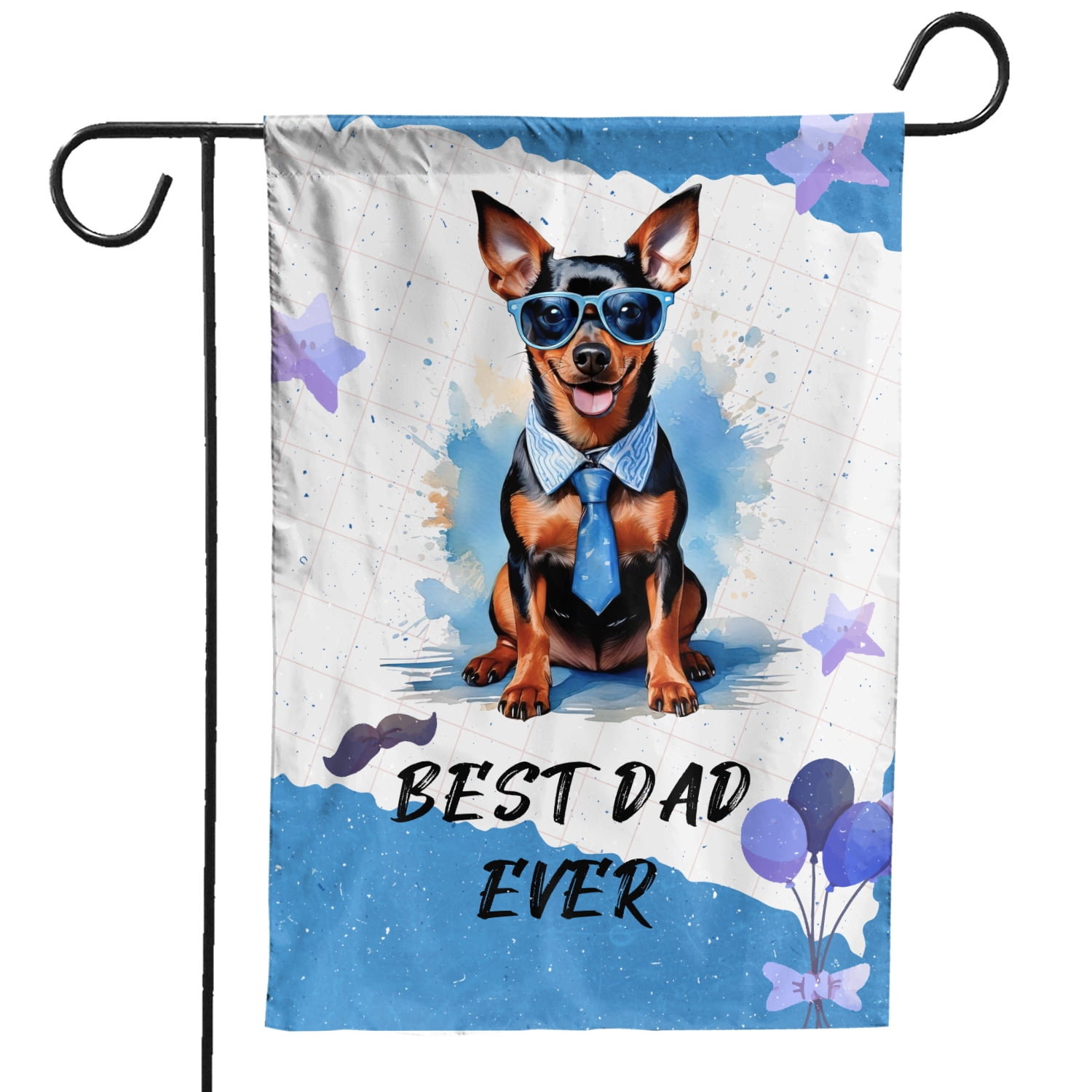 Happy Father's Day Best Miniature Pinscher Cool Dad Ever Garden Flag ...