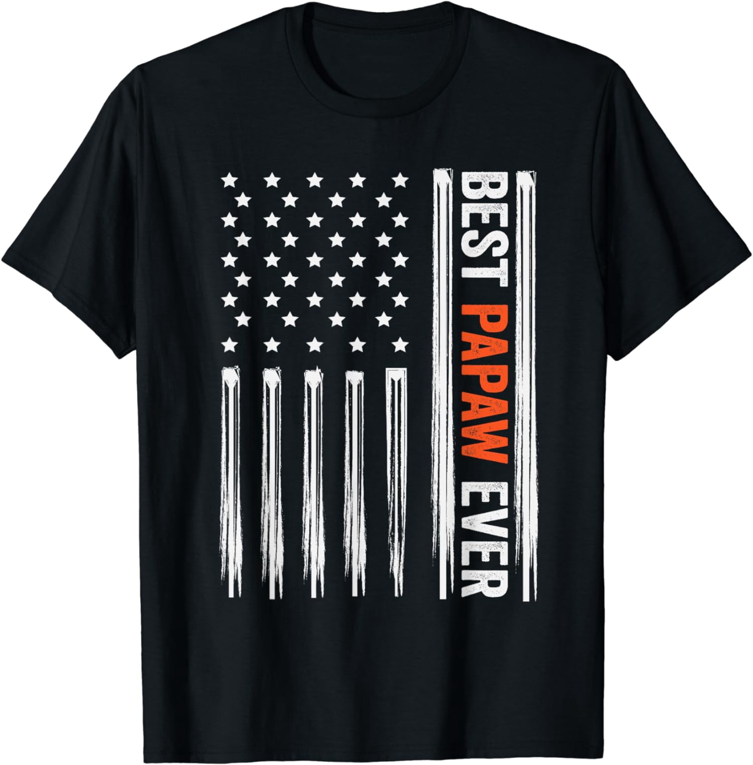 Happy Father's Day Best Papaw Ever With US American Flag T-Shirt ...