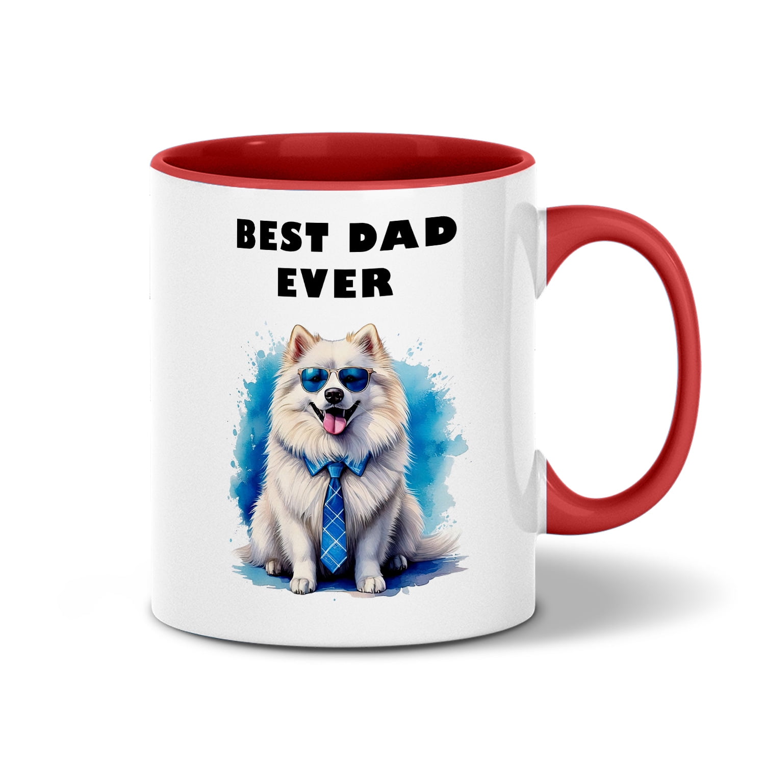 Happy Father's Day Best Samoyed Cool Dad Ever 11oz Accent Two-tone Mug ...