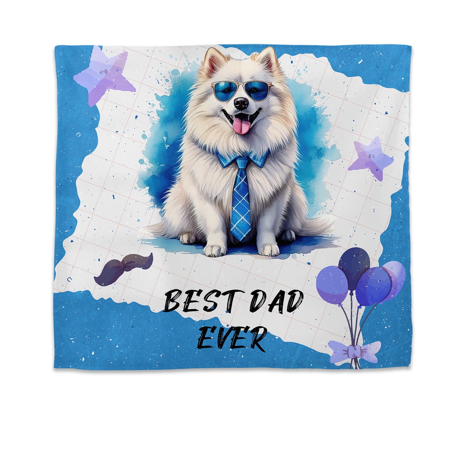 Happy Father's Day Best Samoyed Cool Dad Ever Tapestry Siberian Sammy ...