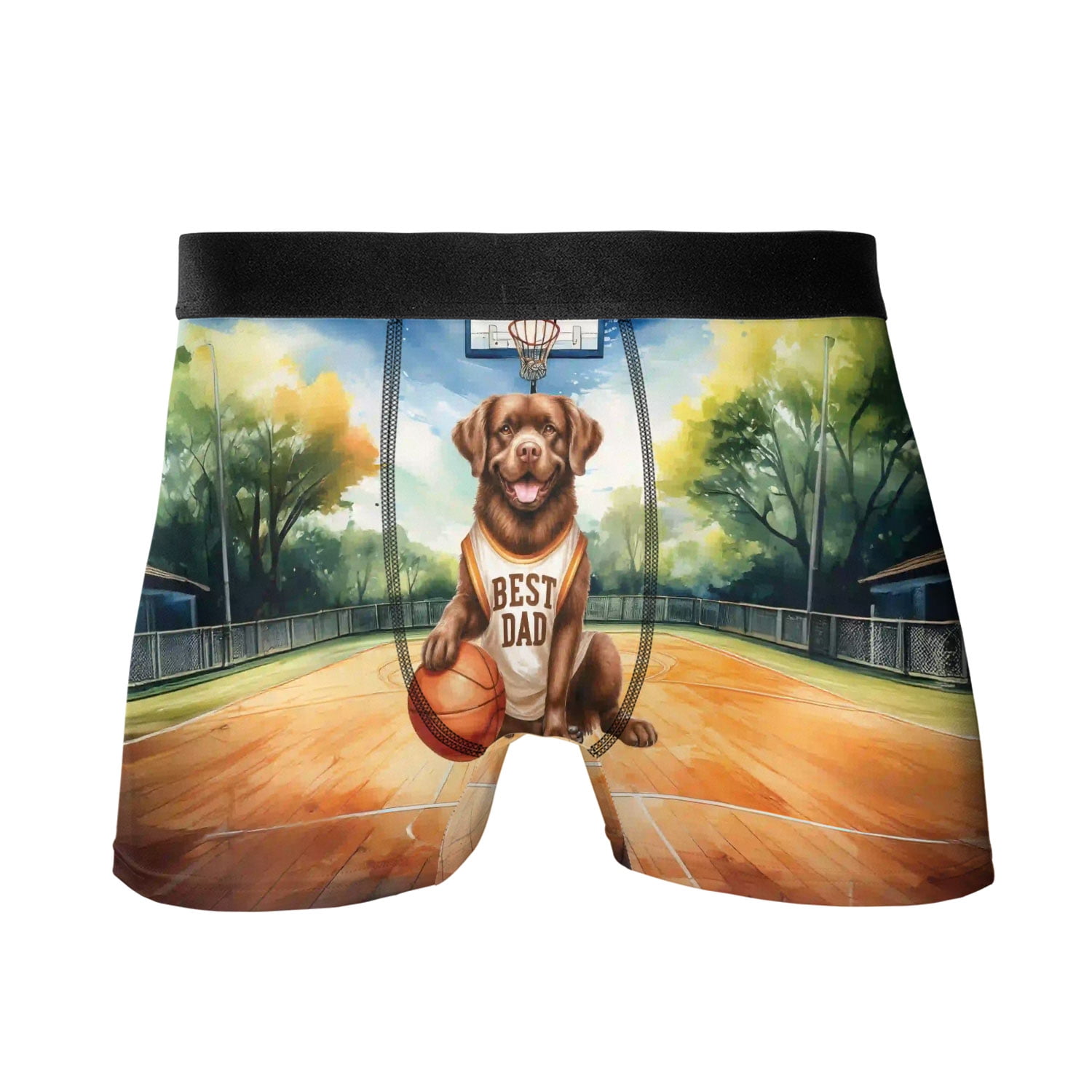 Happy Father's Day Chesapeake Bay Retriever Playing Basketball with ...