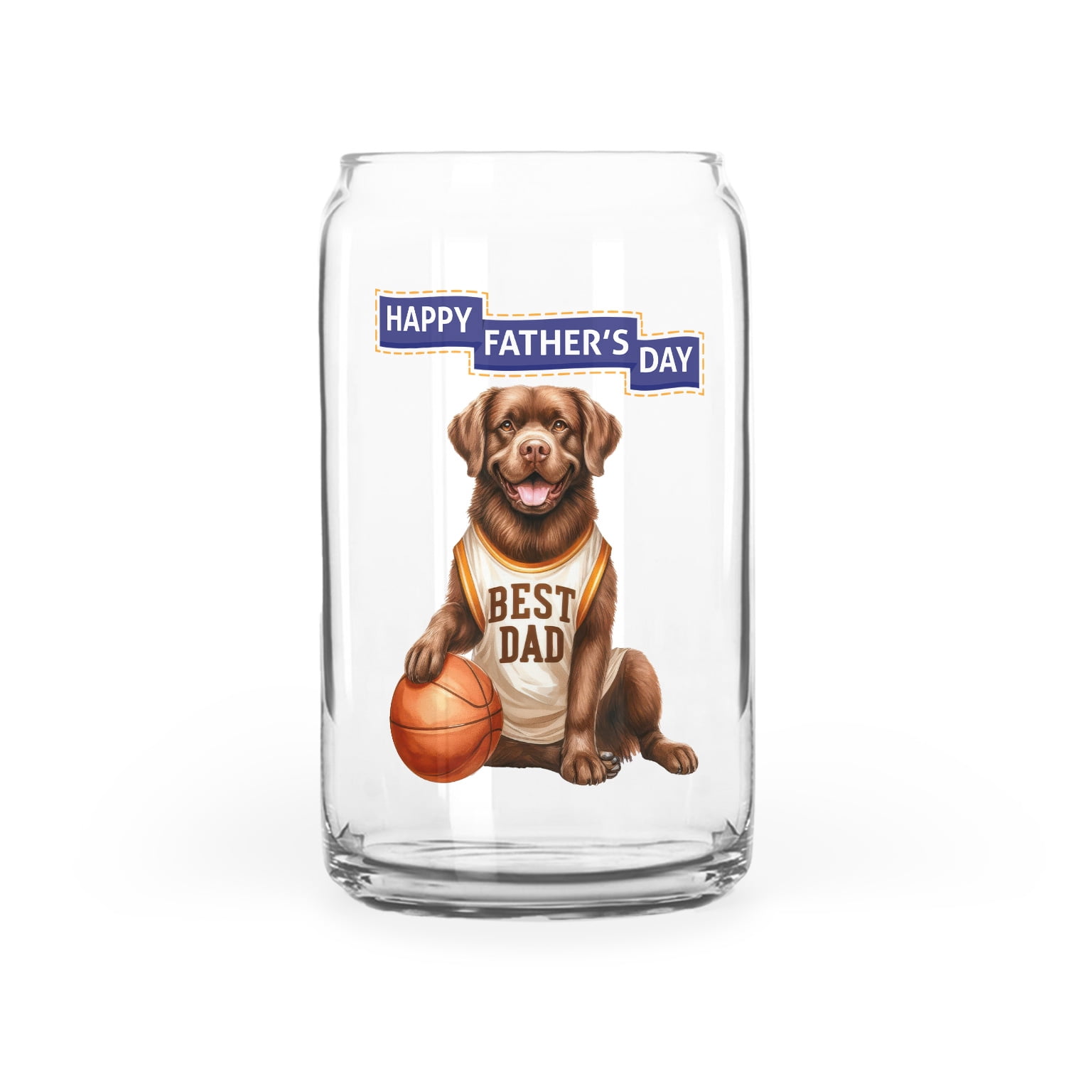 Happy Father's Day Chesapeake Bay Retriever Playing Basketball with ...