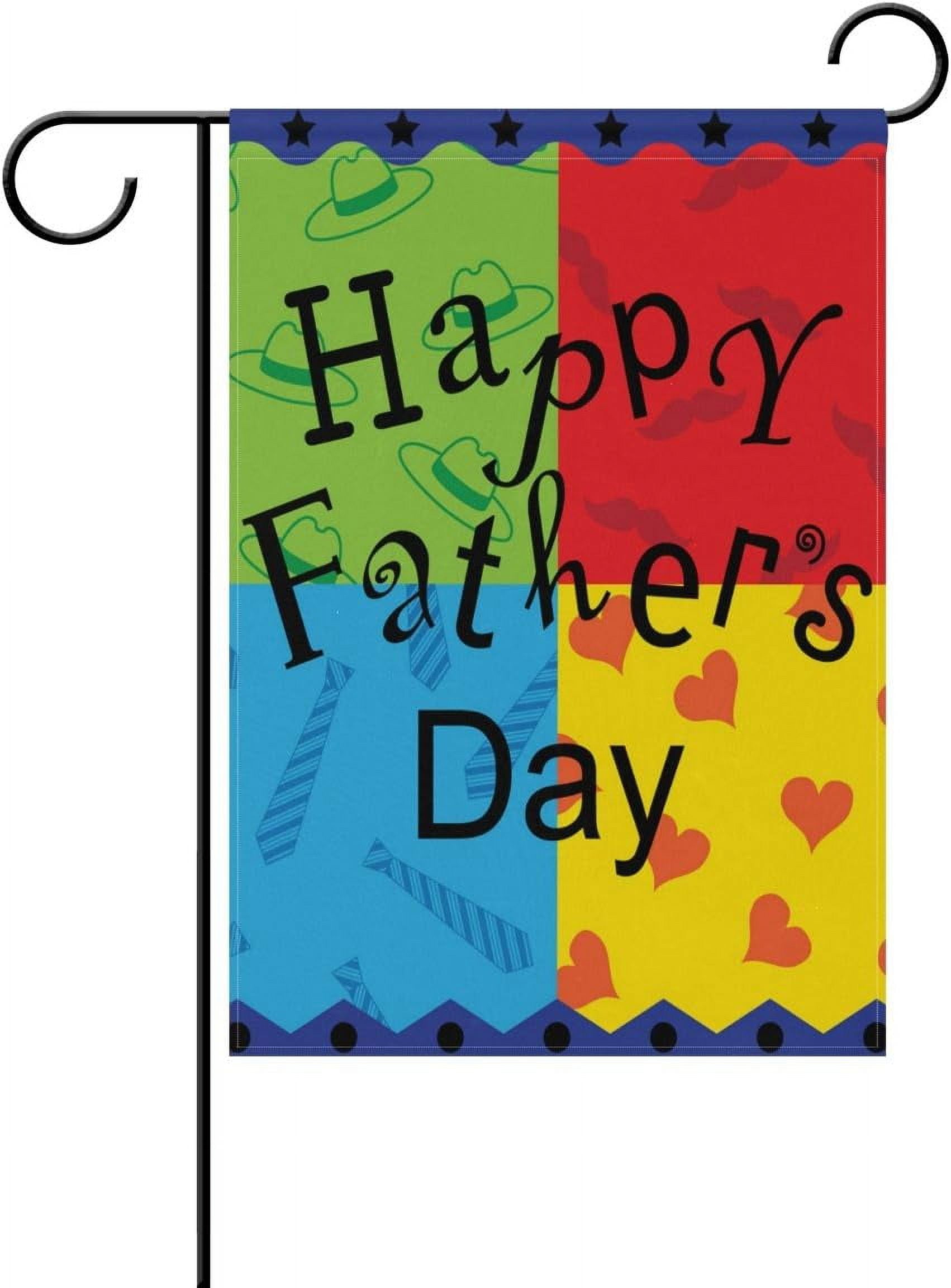 Happy Father's Day Double Sided Garden Flag Yard Decor, Daddy's Day ...