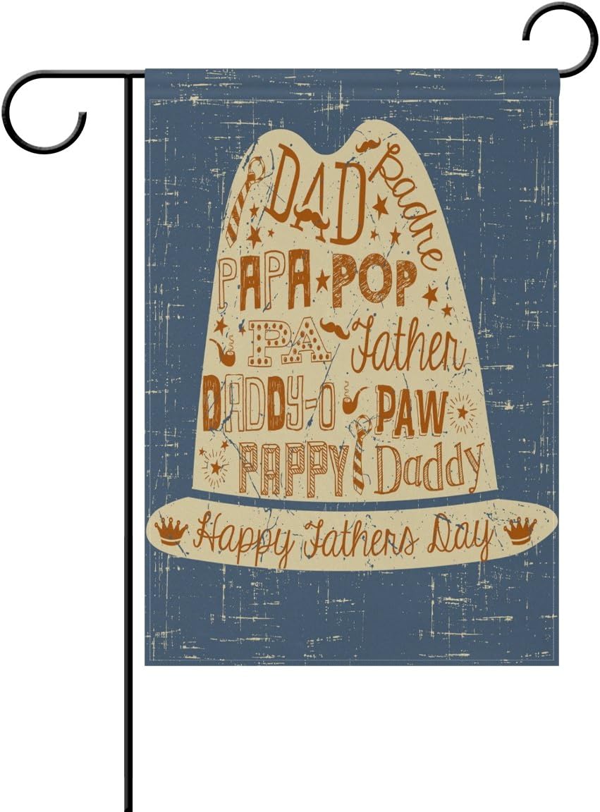 Happy Father's Day Double Sides Garden Yard Flag Decoration, Vintage ...
