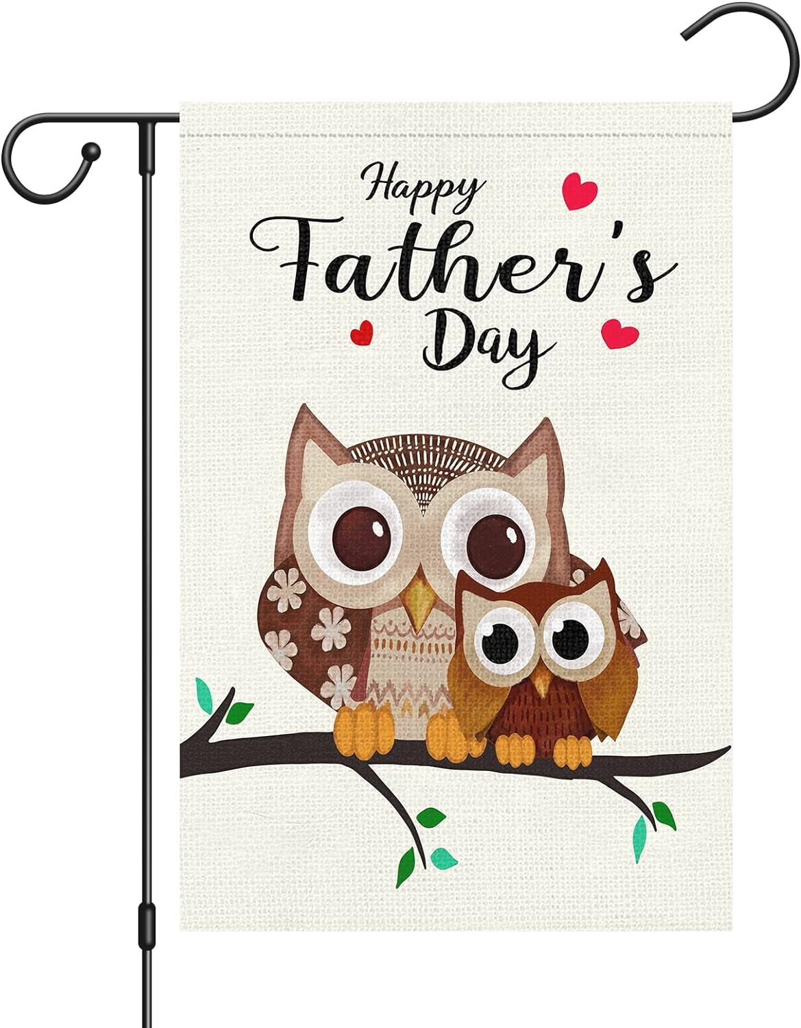 Happy Father's Day Garden Flag Double Sided, Welcome Owl Bird Garden ...