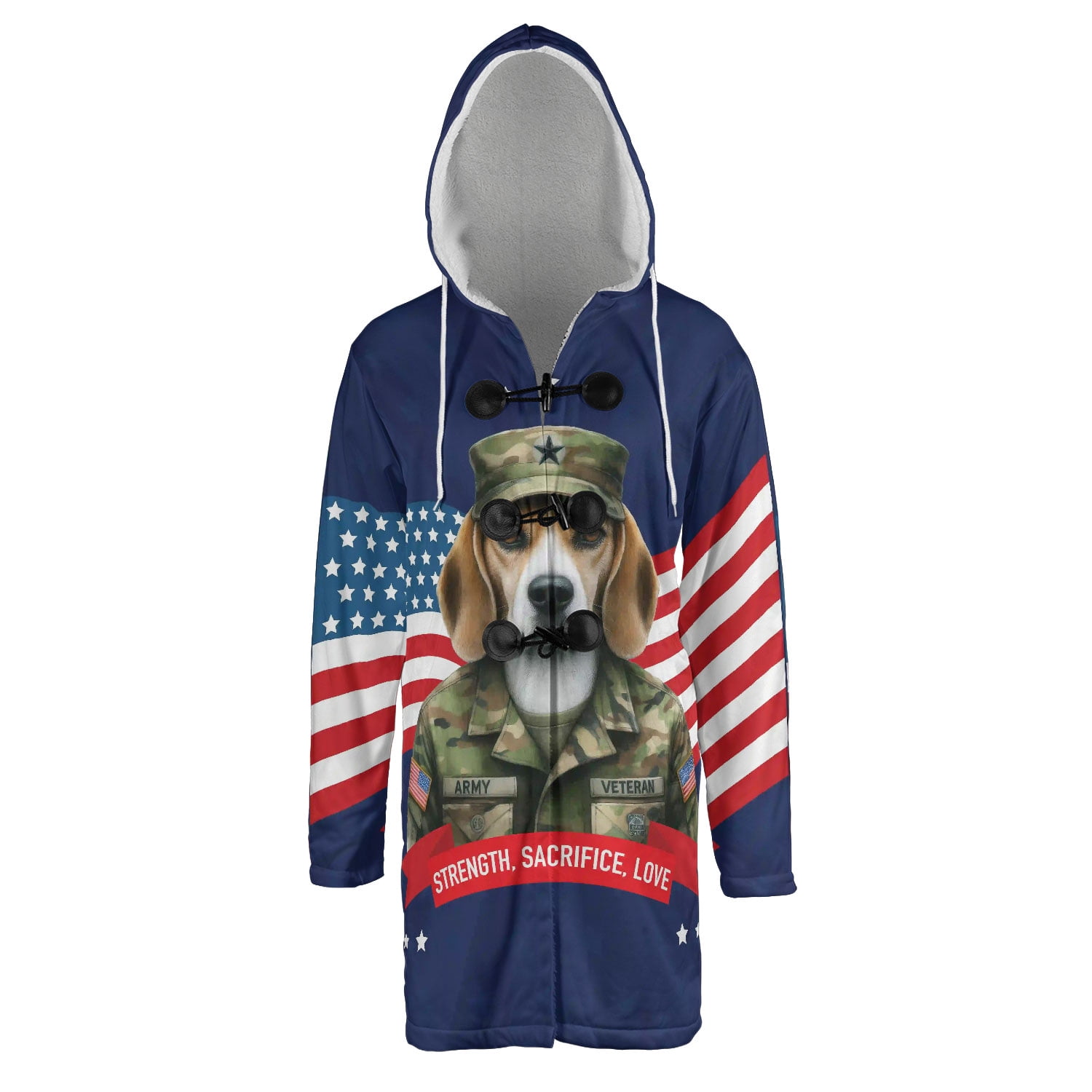 Happy Father's Day Honoring Veterans Beagle in Army Uniform All Over ...