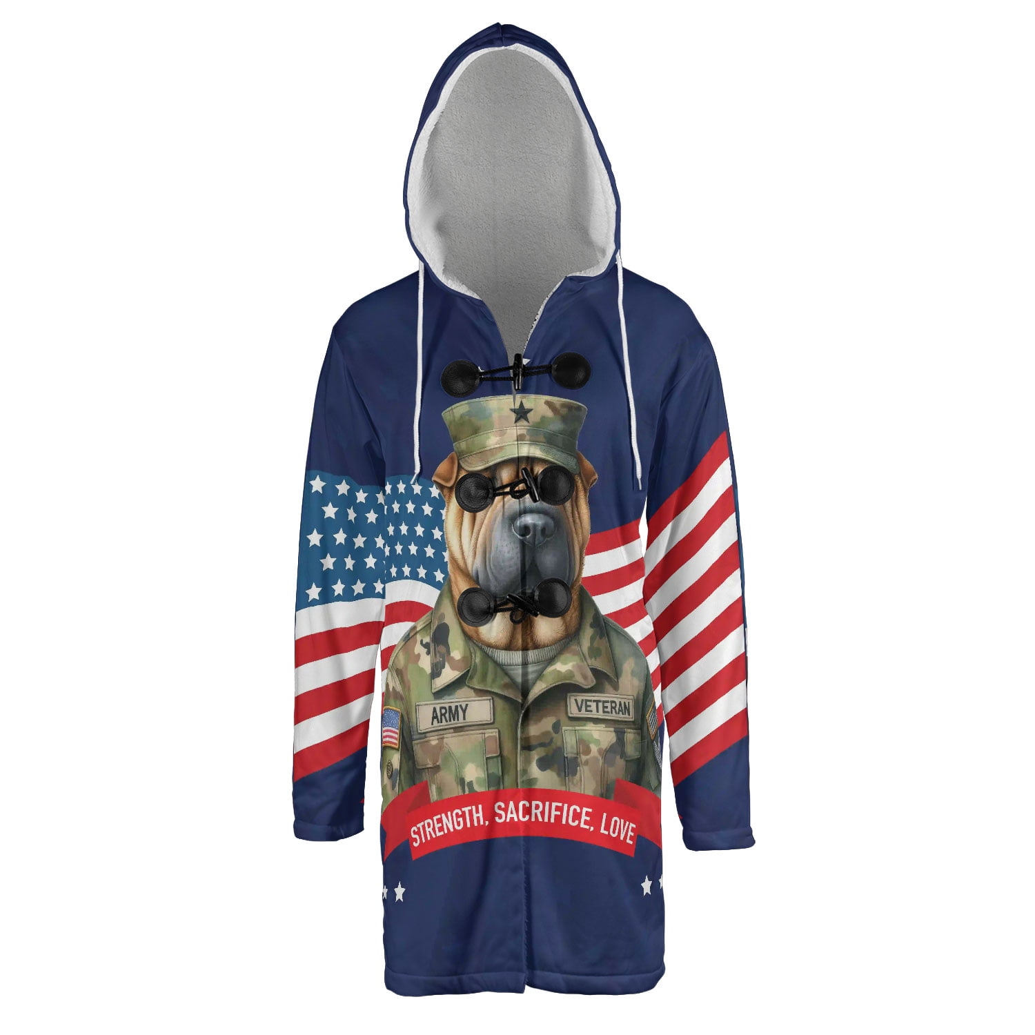 Happy Father's Day Honoring Veterans Chinese Shar-Pei in Army Uniform ...