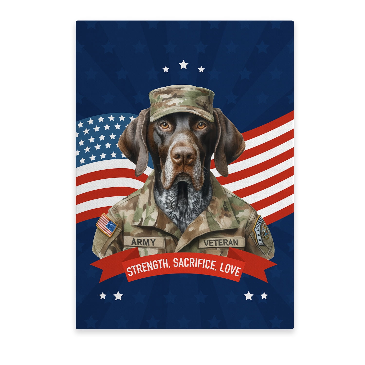 Happy Father's Day Honoring Veterans German Shorthaired Pointer in Army ...