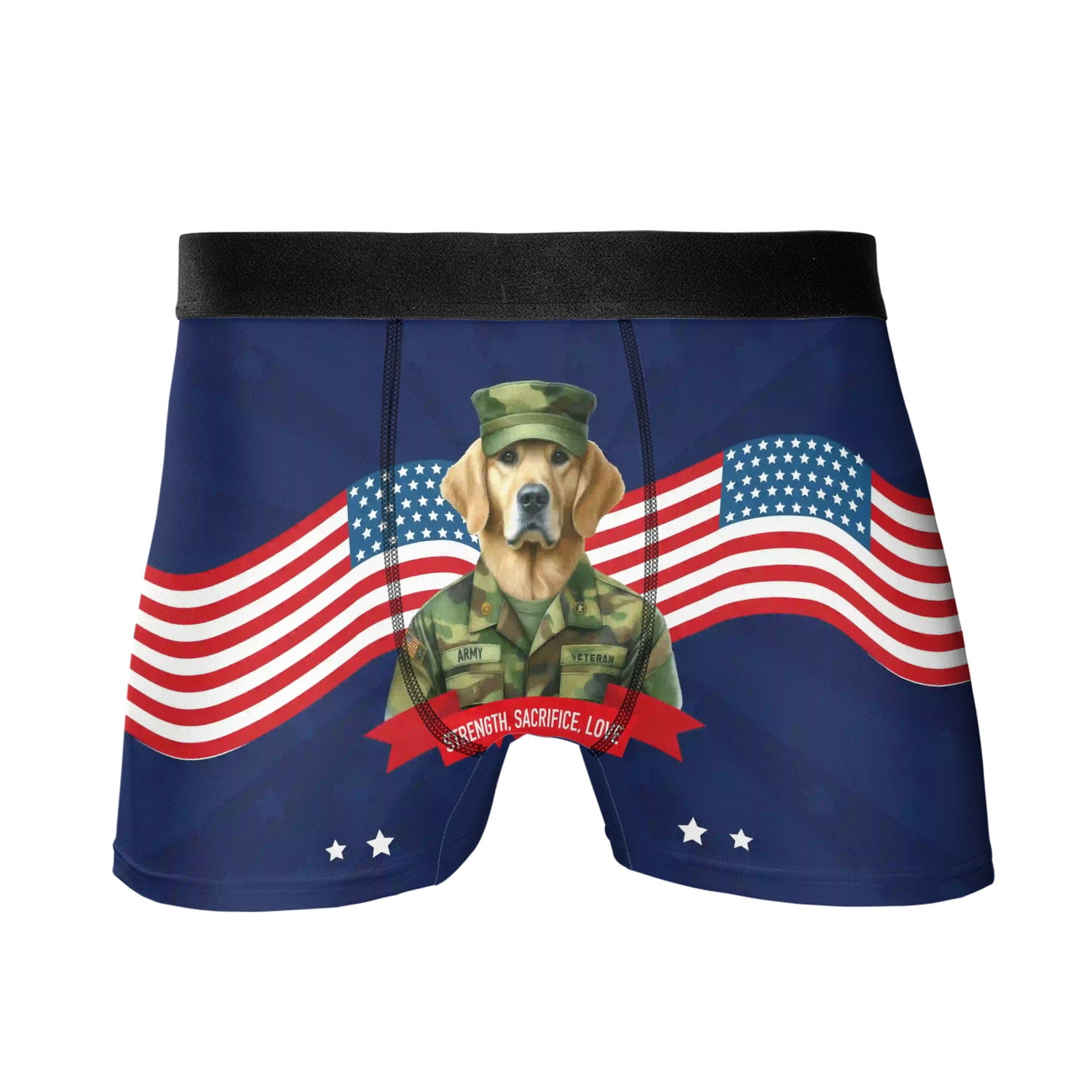 Happy Father's Day Honoring Veterans Golden Retriever in Army Uniform ...