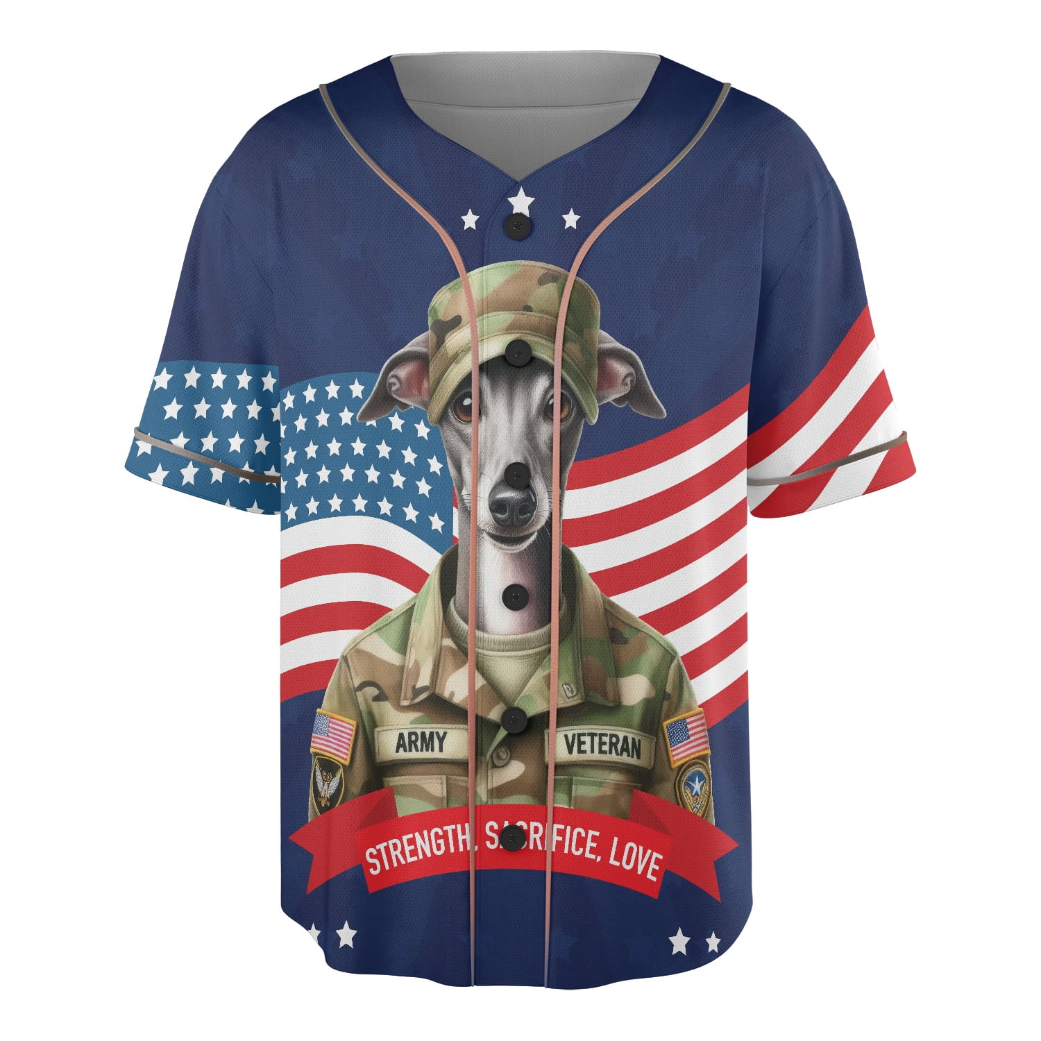 Happy Father's Day Honoring Veterans Italian Greyhound in Army Uniform ...