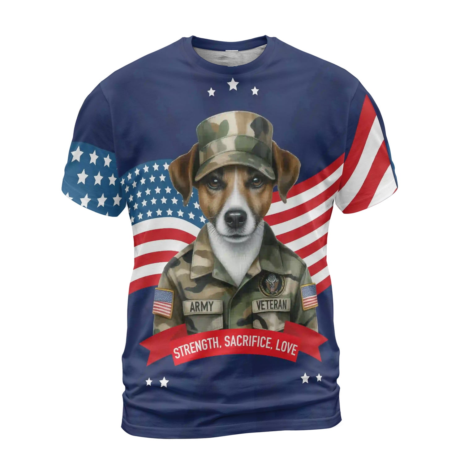 Happy Father's Day Honoring Veterans Jack Russell Terrier in Army ...