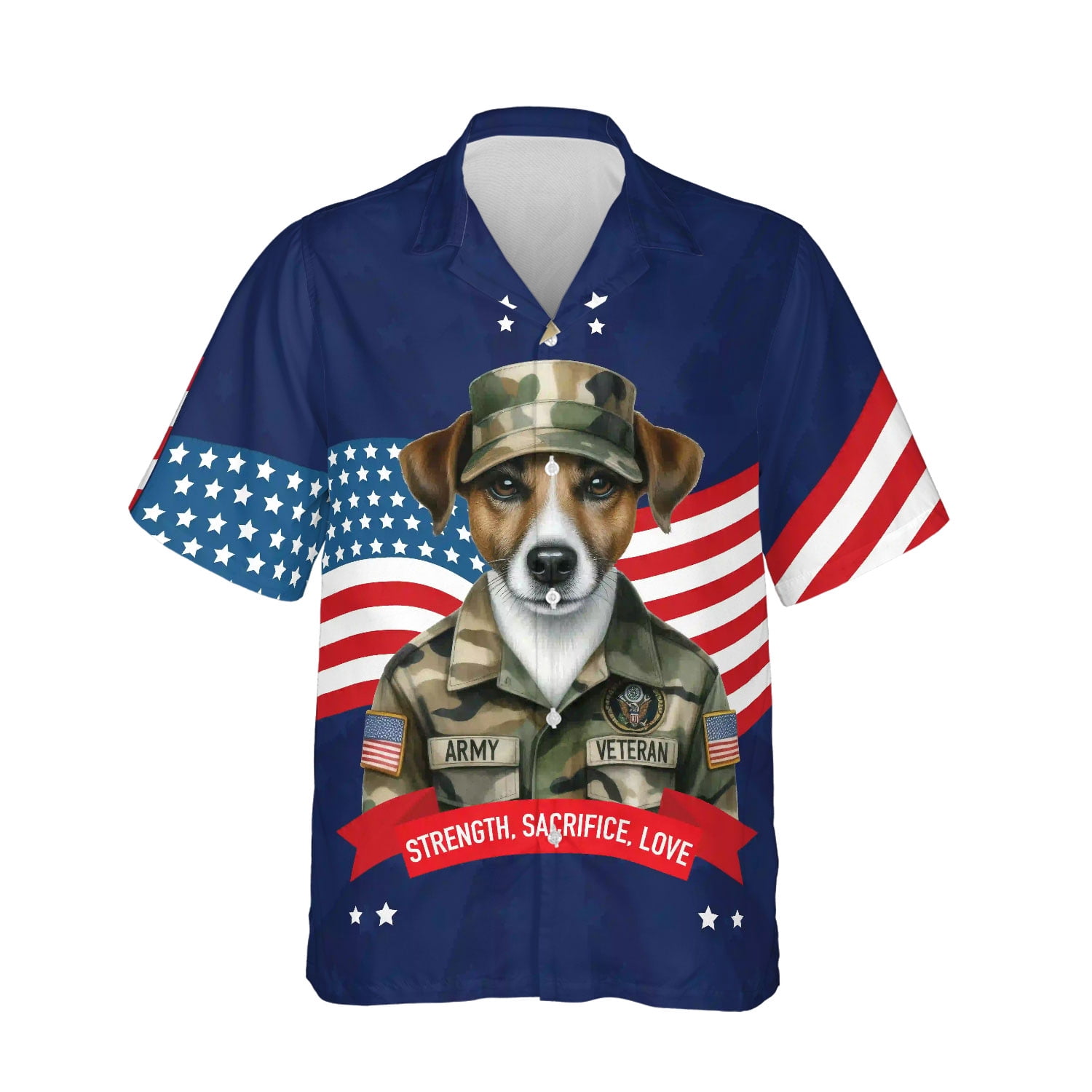 Happy Father's Day Honoring Veterans Jack Russell Terrier in Army ...