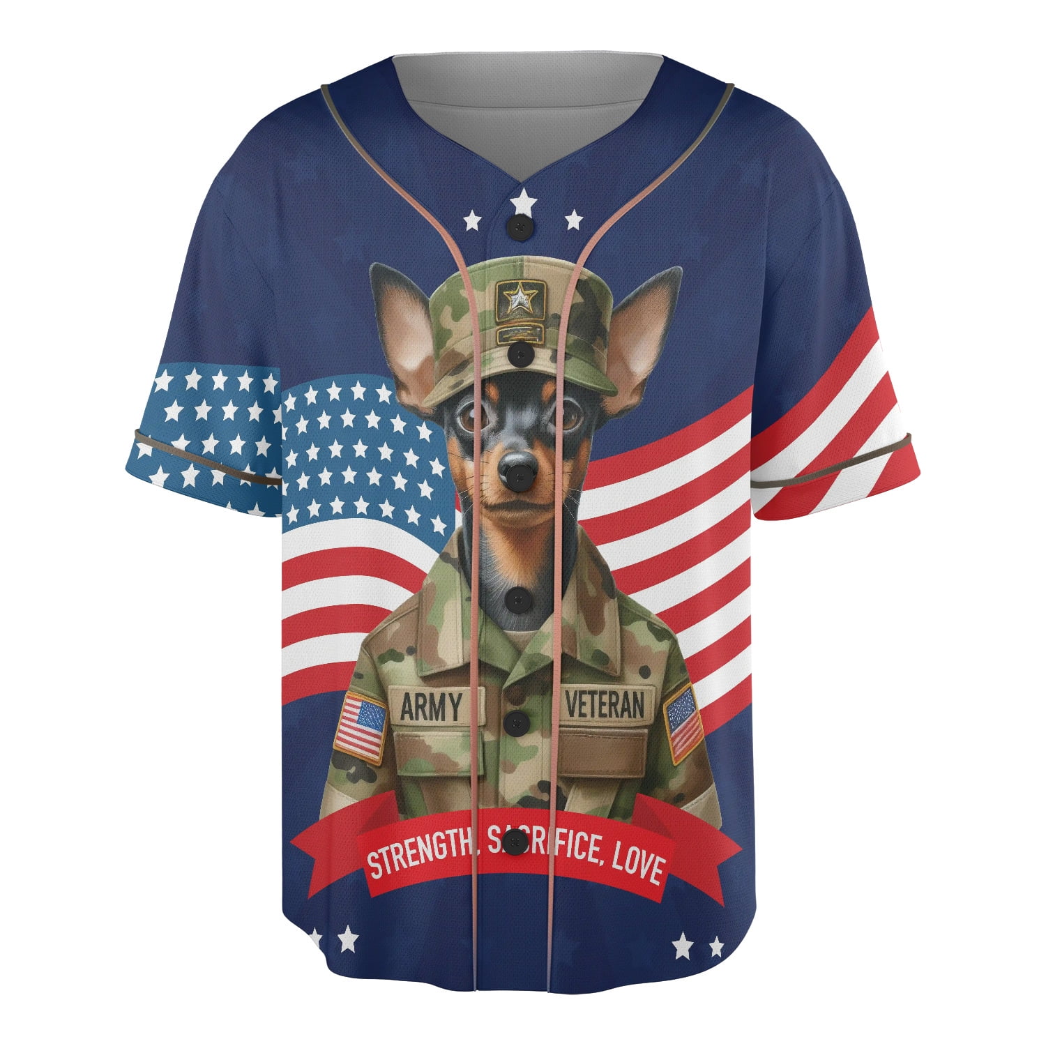 Happy Father's Day Honoring Veterans Miniature Pinscher in Army Uniform ...