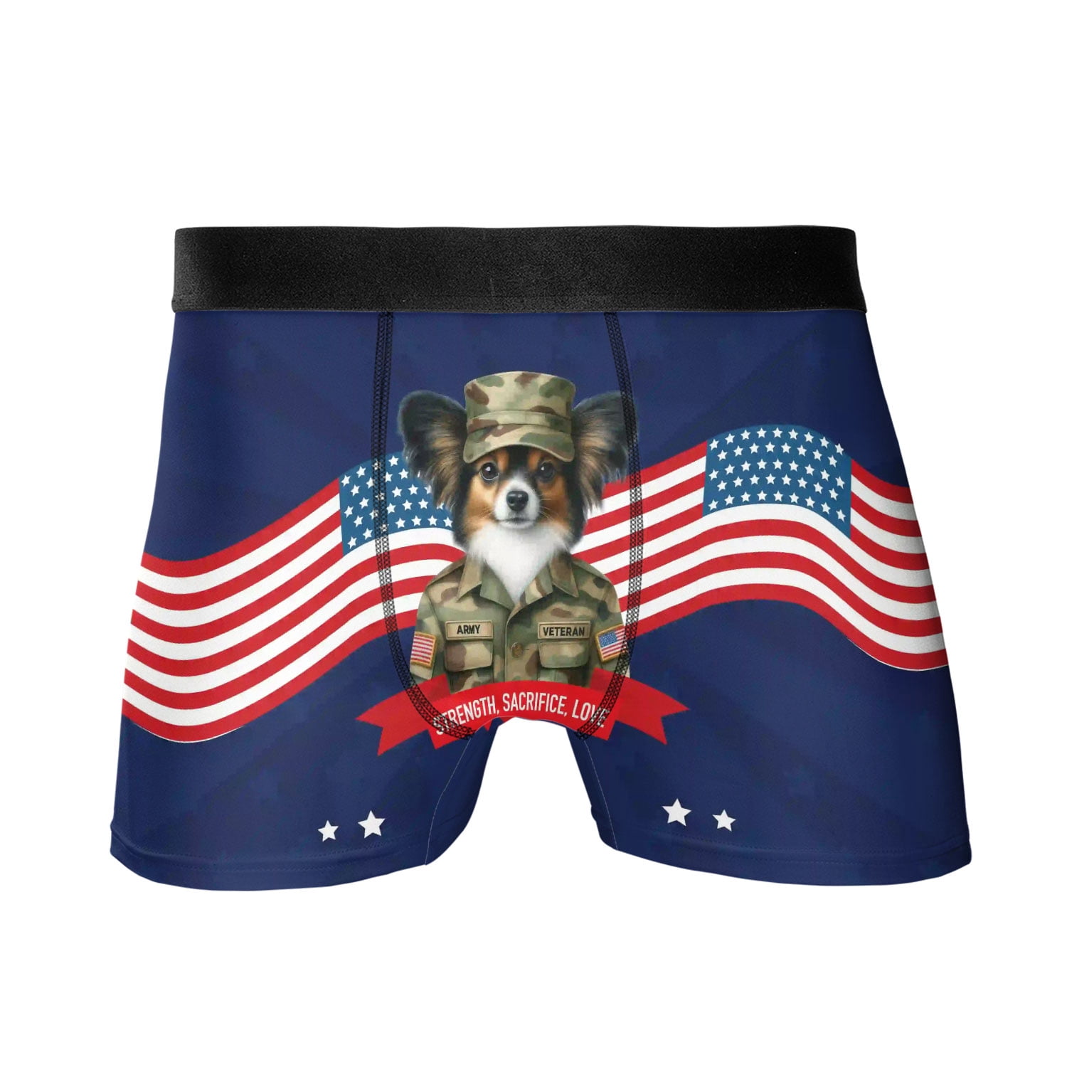 Happy Father's Day Honoring Veterans Papillon in Army Uniform All Over ...