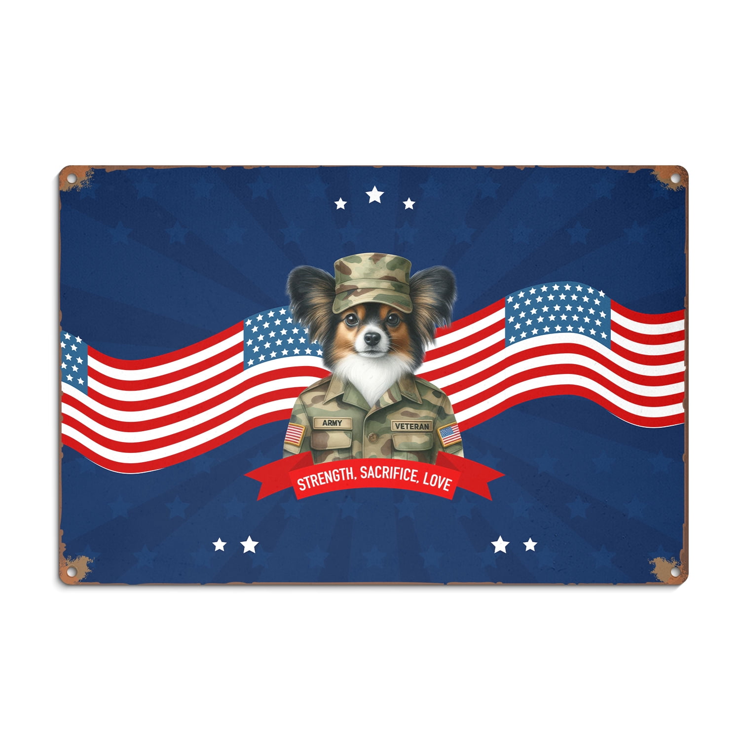 Happy Father's Day Honoring Veterans Papillon in Army Uniform ...