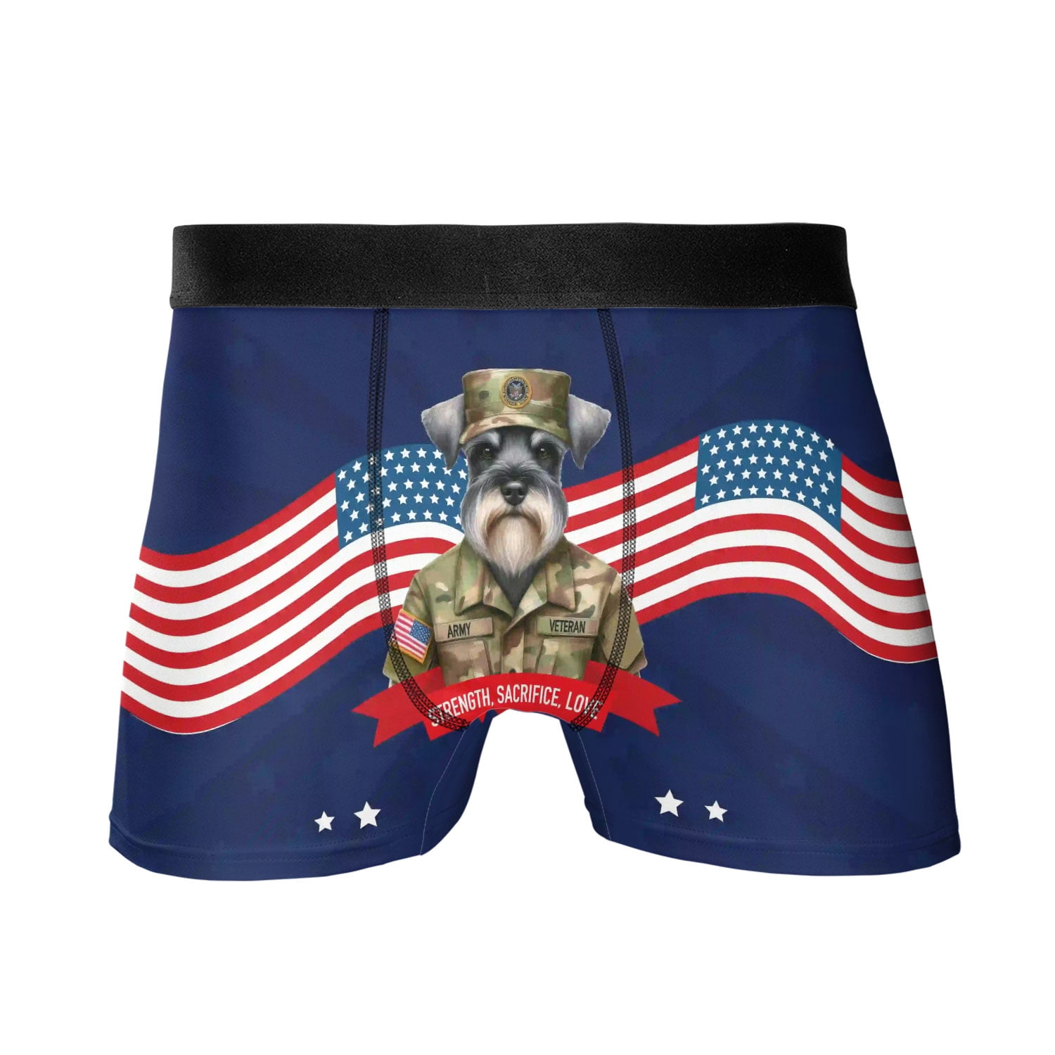 Happy Father's Day Honoring Veterans Schnauzer in Army Uniform All Over ...