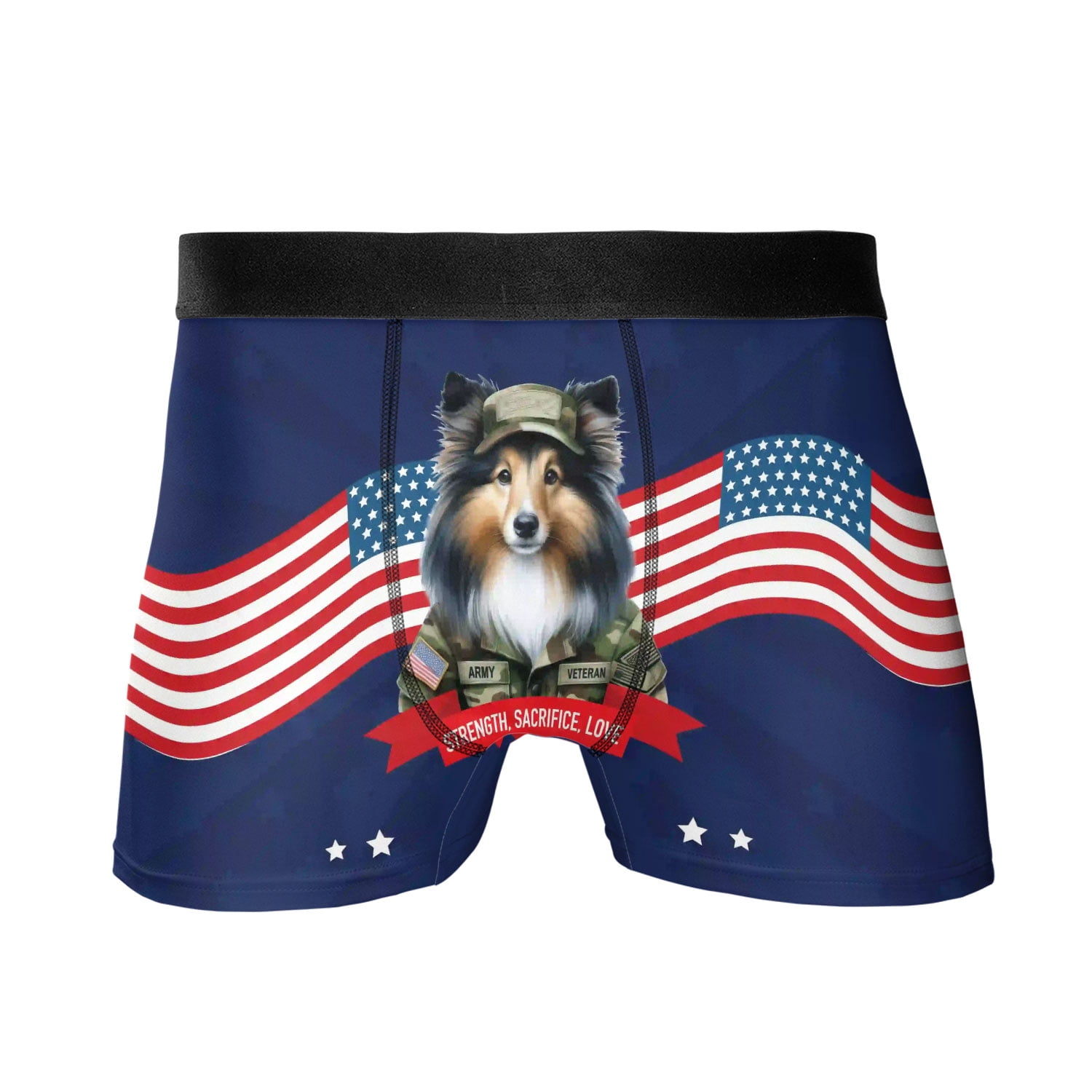 Happy Father's Day Honoring Veterans Shetland Sheepdog in Army Uniform ...
