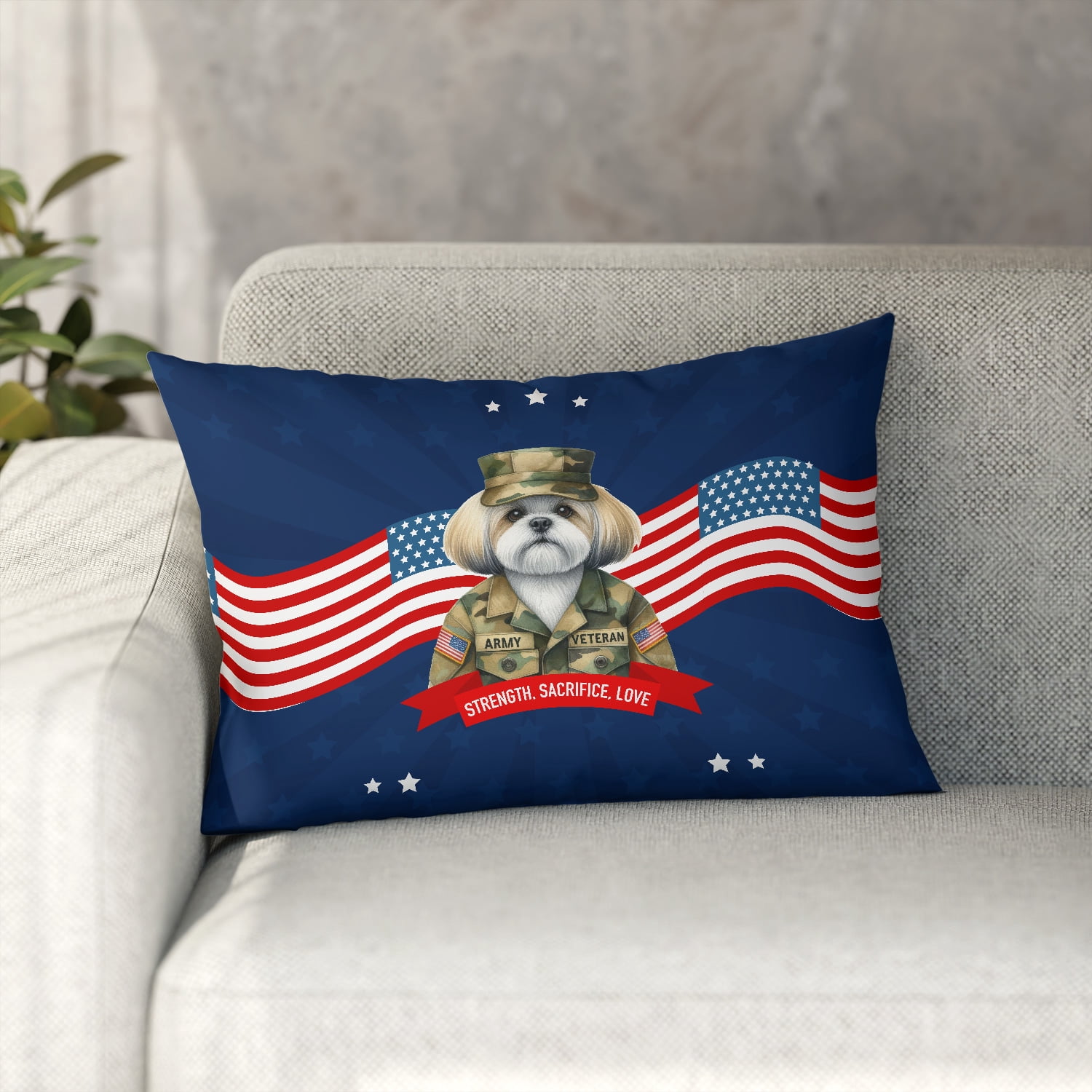 Happy Father's Day Honoring Veterans Shih Tzu in Army Uniform ...
