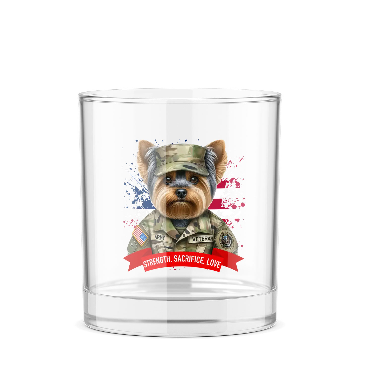 Happy Father's Day Honoring Veterans Yorkshire Terrier in Army Uniform ...