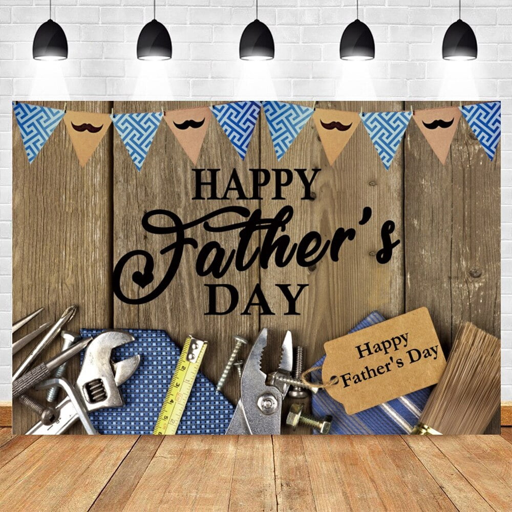 Happy Father's Day Party Backdrop Balloon I Love Dad Background Thank ...