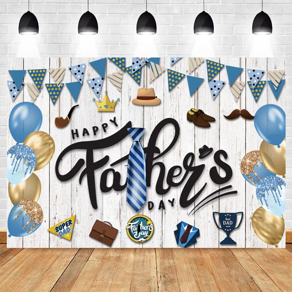 Happy Father's Day Party Backdrop Balloon I Love Dad Background Thank ...
