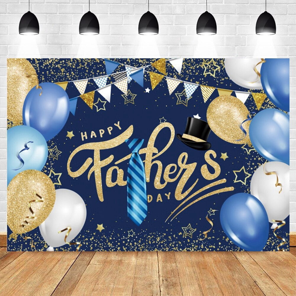 Happy Father's Day Party Backdrop Balloon I Love Dad Background Thank ...