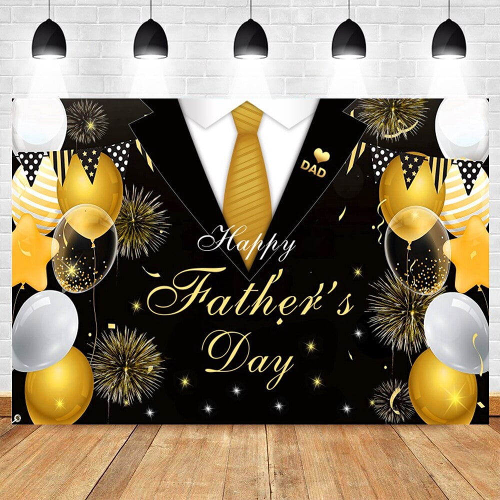 Happy Father's Day Party Backdrop Balloon I Love Dad Background Thank ...
