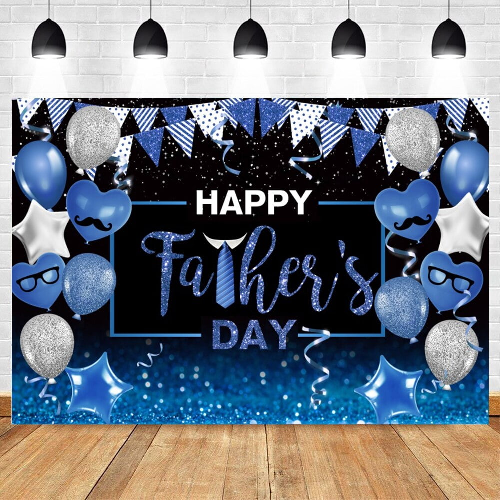 Happy Father's Day Party Backdrop Balloon I Love Dad Background Thank ...
