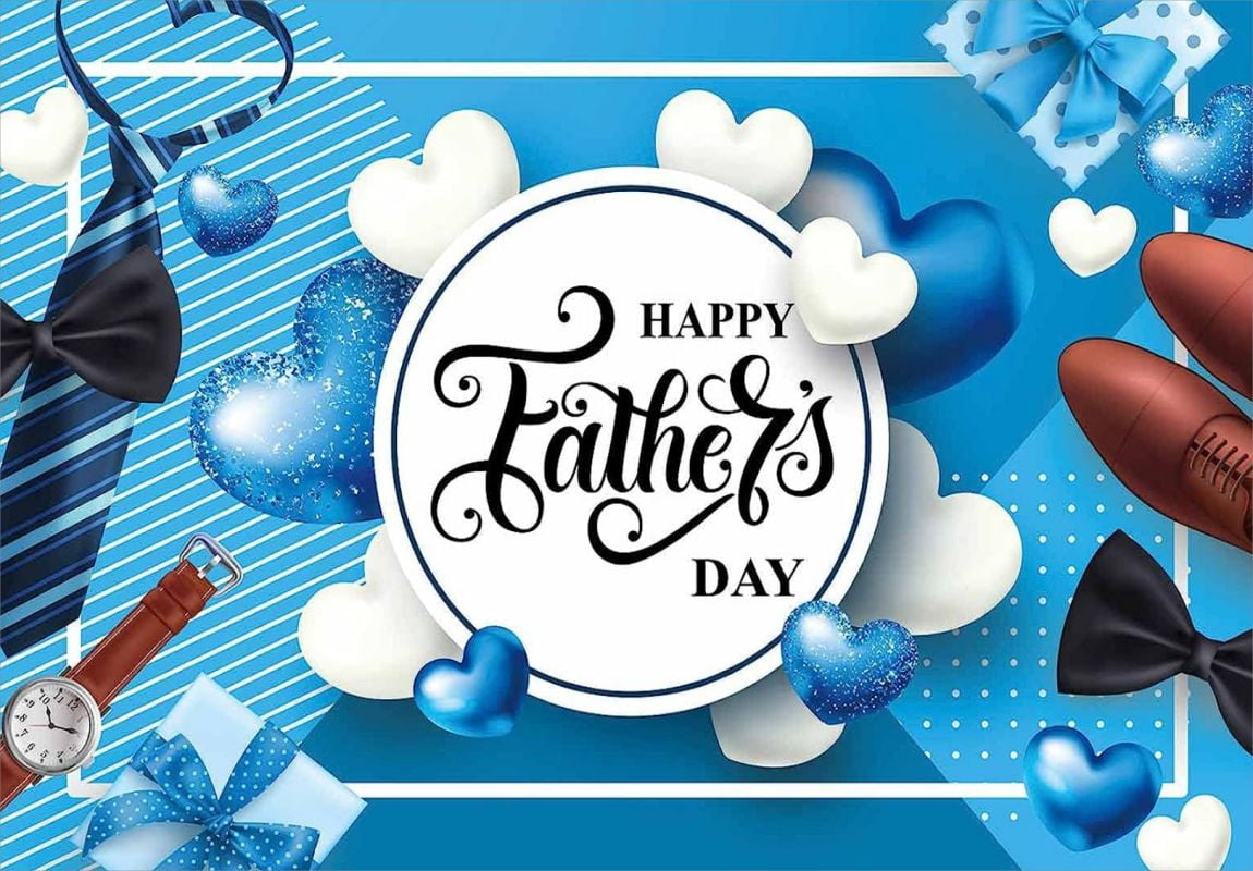 Happy Father's Day Party Backdrop I Love Dad Thank You Daddy Background ...