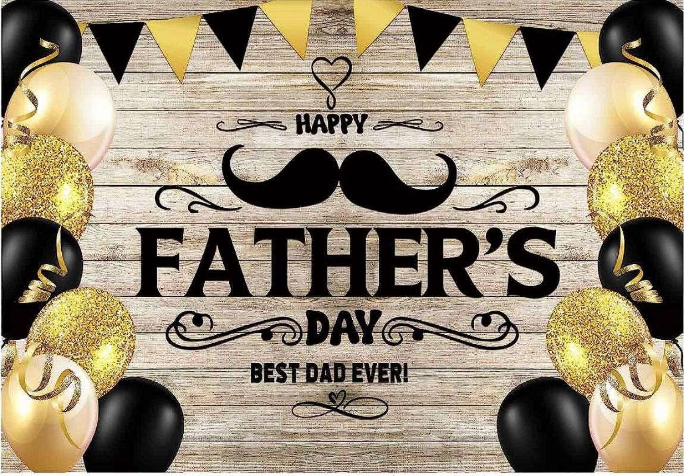 Happy Father's Day Party Backdrops I Love Dad Blue Heart Sequin Spots ...