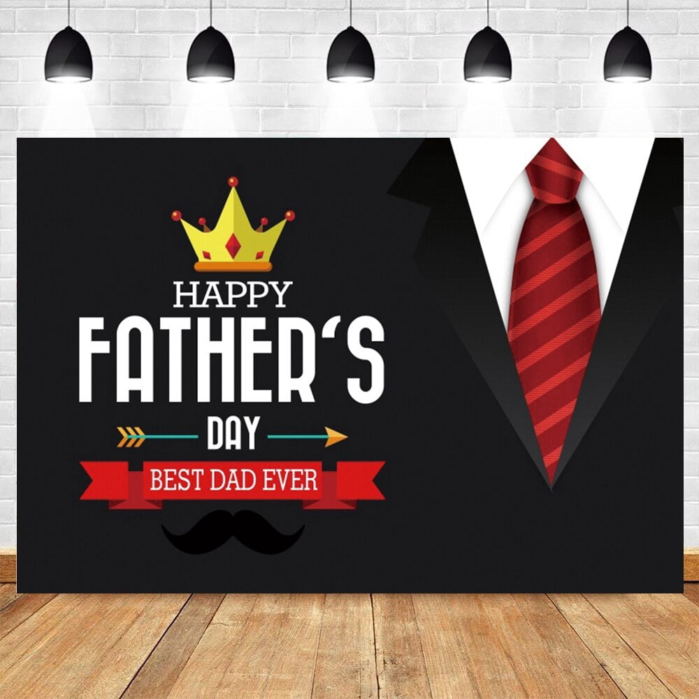Happy Father's Day Photography Backdrop Black Tuxedo Suit Stripes Tie ...