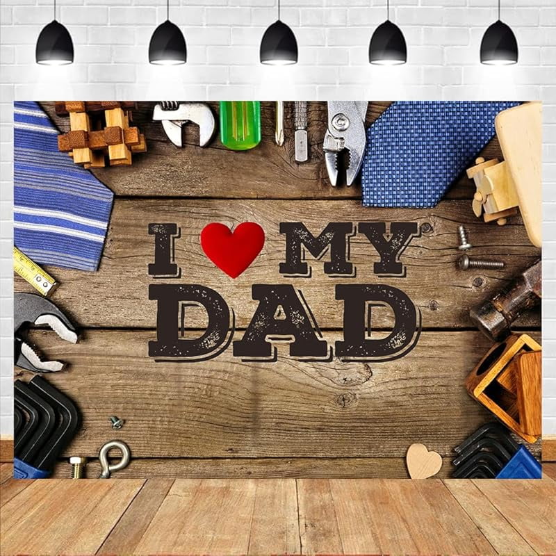 Happy Father's Day Photography Backdrop Decorations I Love Dad Father's ...