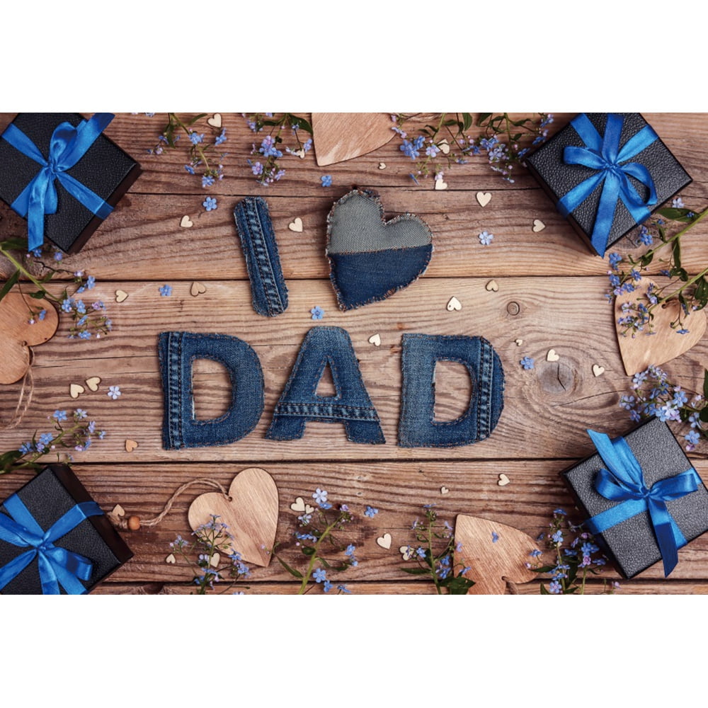 Happy Father's Day Photography Backdrop Thanks Daddy Balloon Glitter ...