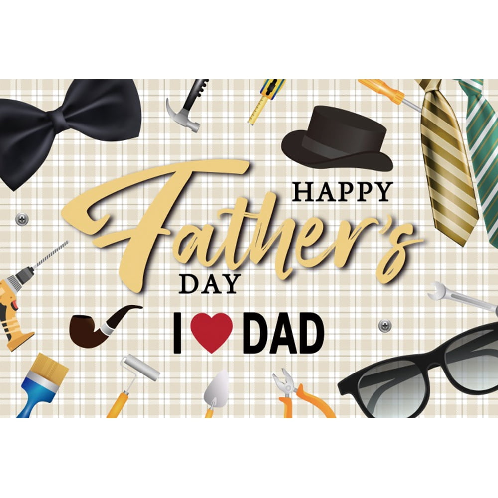 Happy Father's Day Photography Backdrop Thanks Daddy Balloon Glitter ...